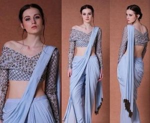15 Latest Off Shoulder Blouse Designs For Sarees & Lehengas (2023 ...