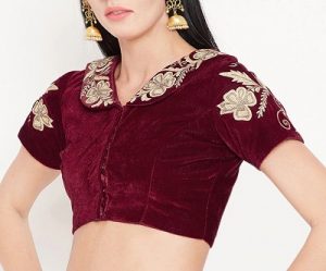 Latest Types Of Velvet Saree Blouse Designs and Patterns (2024) - Tips ...