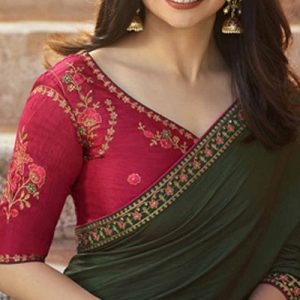 50 Latest V Neck Blouse Designs For Sarees and Lehengas (2022) - Tips ...
