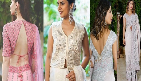 50 Latest V Neck Saree Blouse Designs (2022)