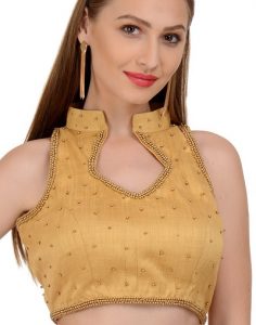 55 Latest Golden Blouse Designs with Images - Tips and Beauty
