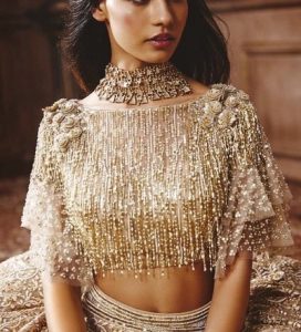55 Latest Golden Blouse Designs with Images - Tips and Beauty