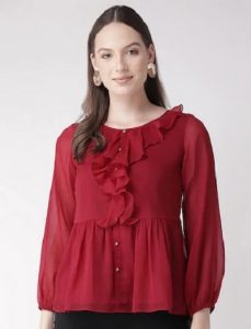 Latest 50 Chiffon Top Designs for Women (2022) - Tips and Beauty