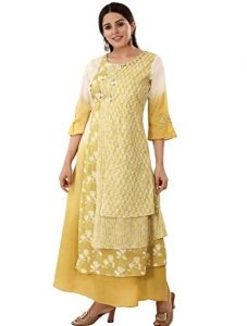 Latest 50 Double Layered Kurti Designs For Women (2024) - Tips and Beauty