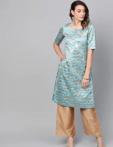 Latest 55 Types of Brocade Kurti Designs (2022) - Tips and Beauty